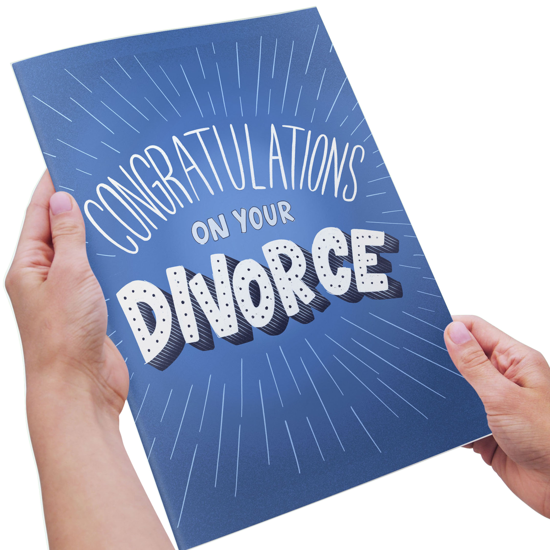 Congrats on Divorce Him – Oversized Divorce Card – InYourFace Designs