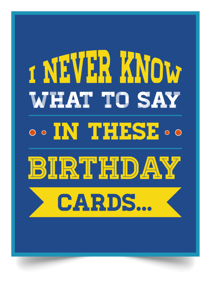 Intentionally Left Blank – Oversized Birthday Card – InYourFace Designs