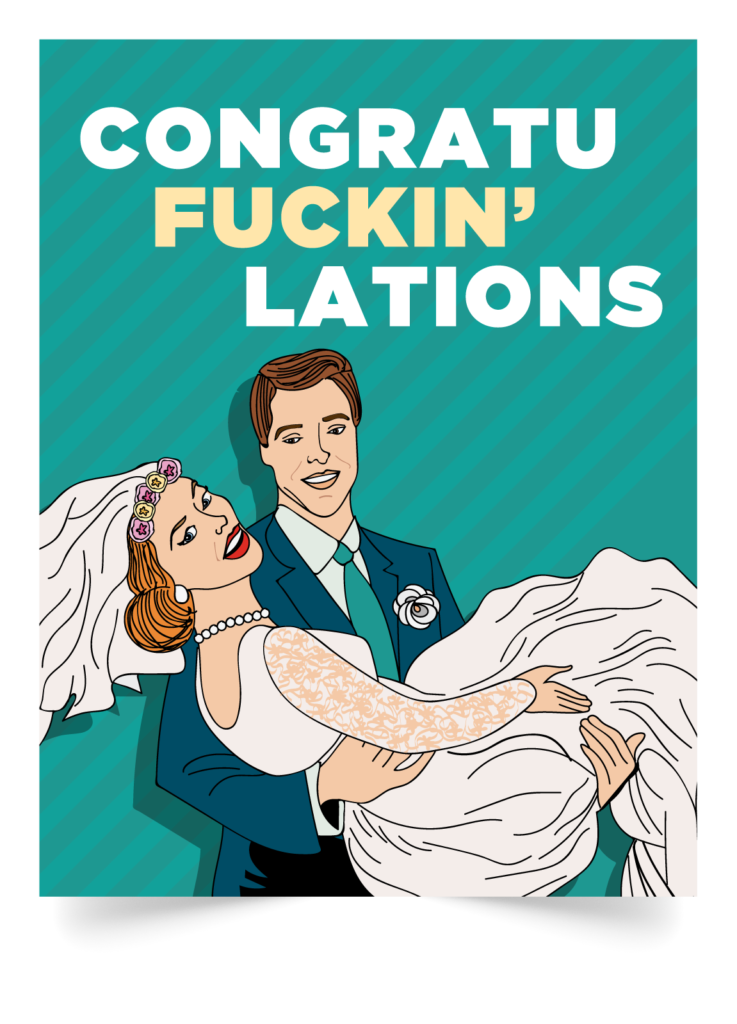 Wedding Congrats Got Real – Oversized Wedding Congratulations Card ...