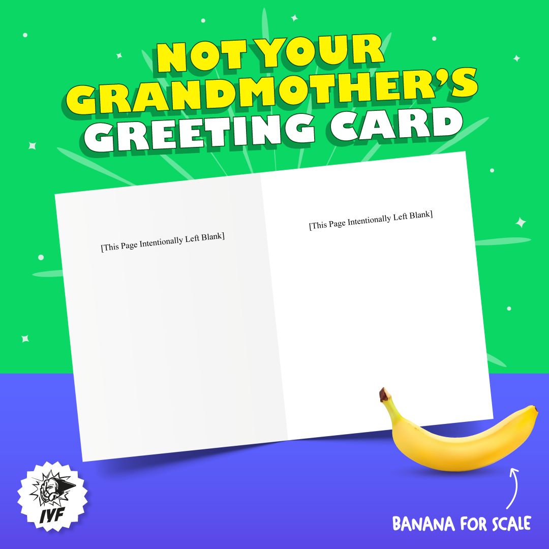 Intentionally Left Blank – Oversized Birthday Card – InYourFace Designs