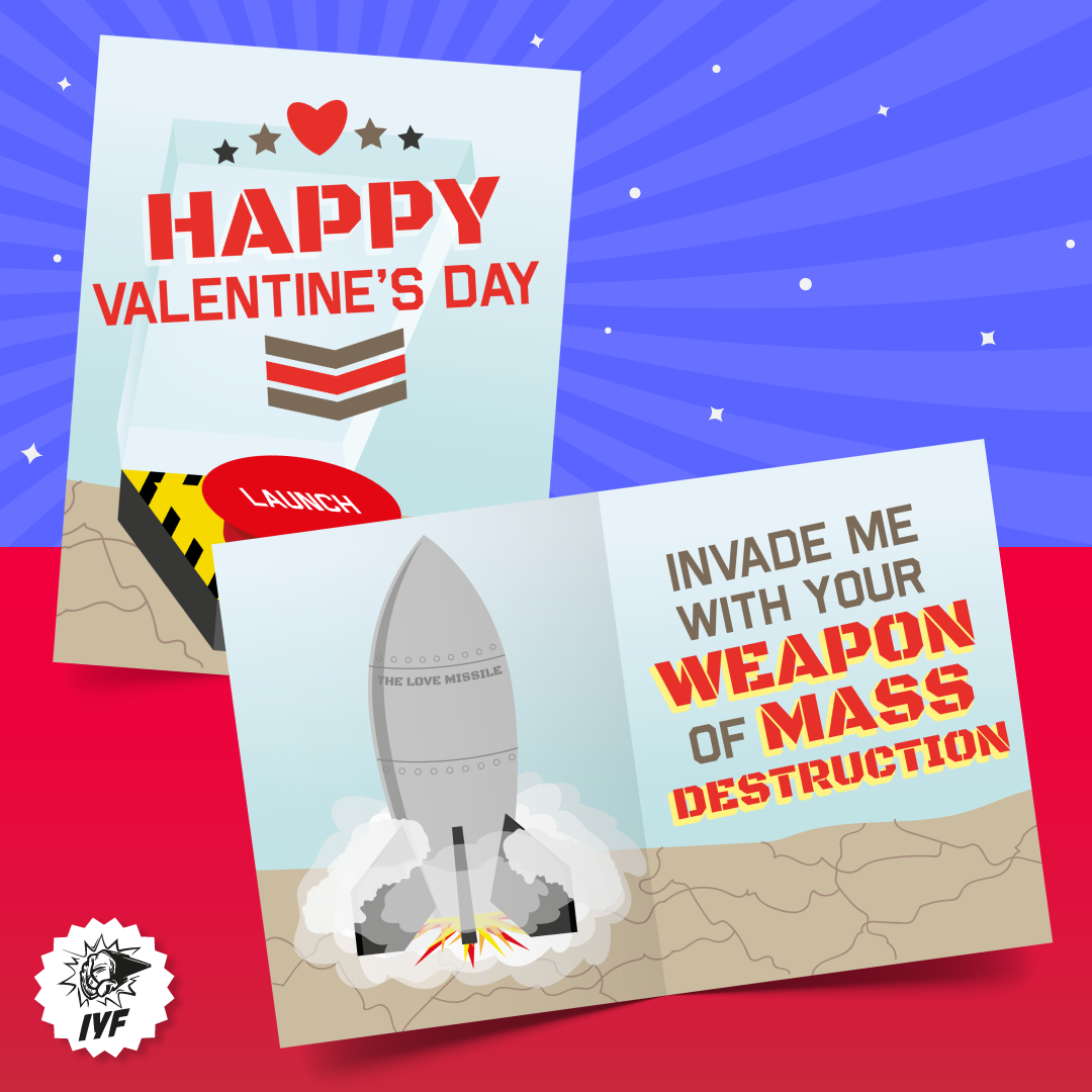 Launch Valentines – Oversized Valentines Day Card – InYourFace Designs